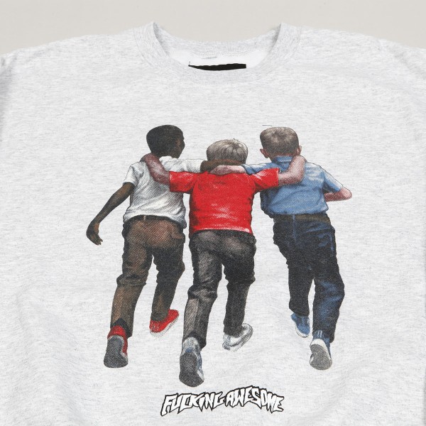 Fucking Awesome Kids Alright Crewneck Grey - Skateboarding Fucking Awesome Kids Alright Crewneck Grey - Skateboarding